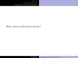 Nonparametric Density Estimation | PDF