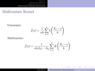 Nonparametric Density Estimation | PDF