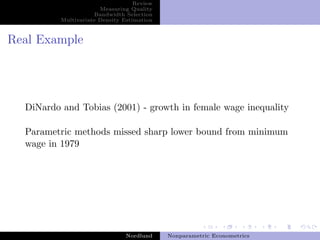 Nonparametric Density Estimation | PDF
