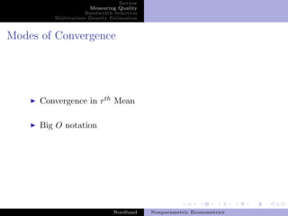 Nonparametric Density Estimation | PDF