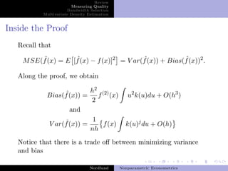 Nonparametric Density Estimation | PDF