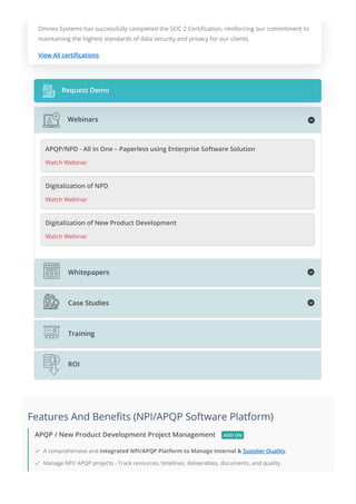 NPD Software -Omnex systems | PDF