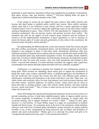 GENDER, WAR & PEACEBUILDING | PDF
