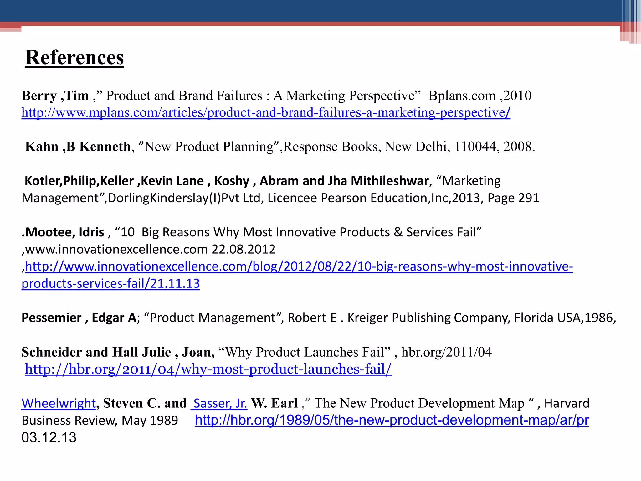 New Product failures | PPTX