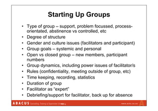 Group Work in Problem Gambling Settings | PDF