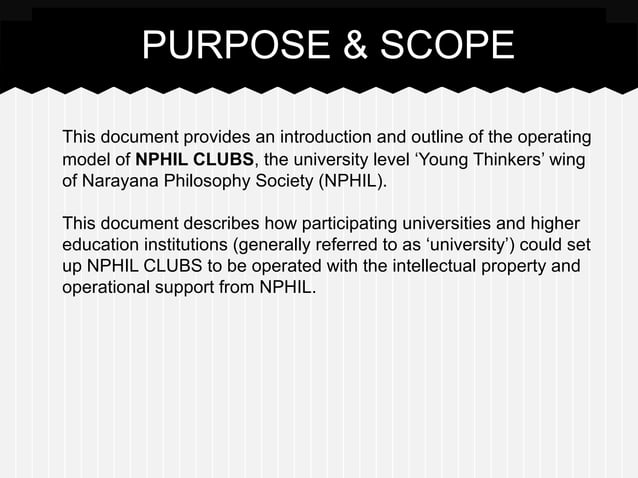 NPHIL Clubs Operating Model for Edus | PPT