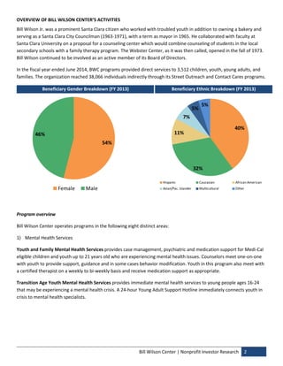 NPI Evaluation of Bill Wilson Center | PDF