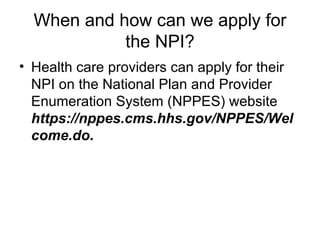 NPI (National Provider Identifier) Related to US Health Care Industry ...