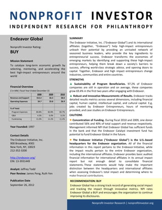 NPI Evaluation of Endeavor Global | PDF | Non-Profit Organizations ...