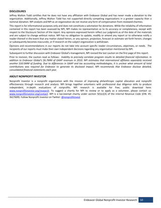 NPI Evaluation of Endeavor Global | PDF | Non-Profit Organizations ...