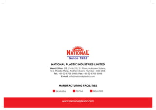 Plastic Products By National Plastic Industries Limited | PPT