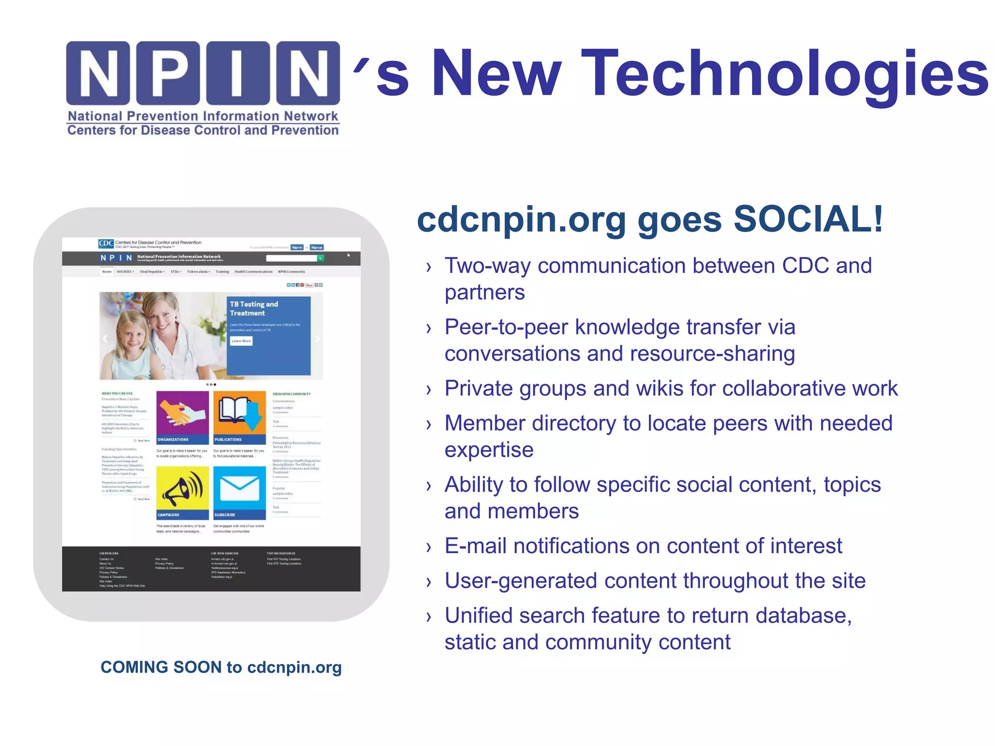 NPIN's New Technologies Coming Soon! | PPT