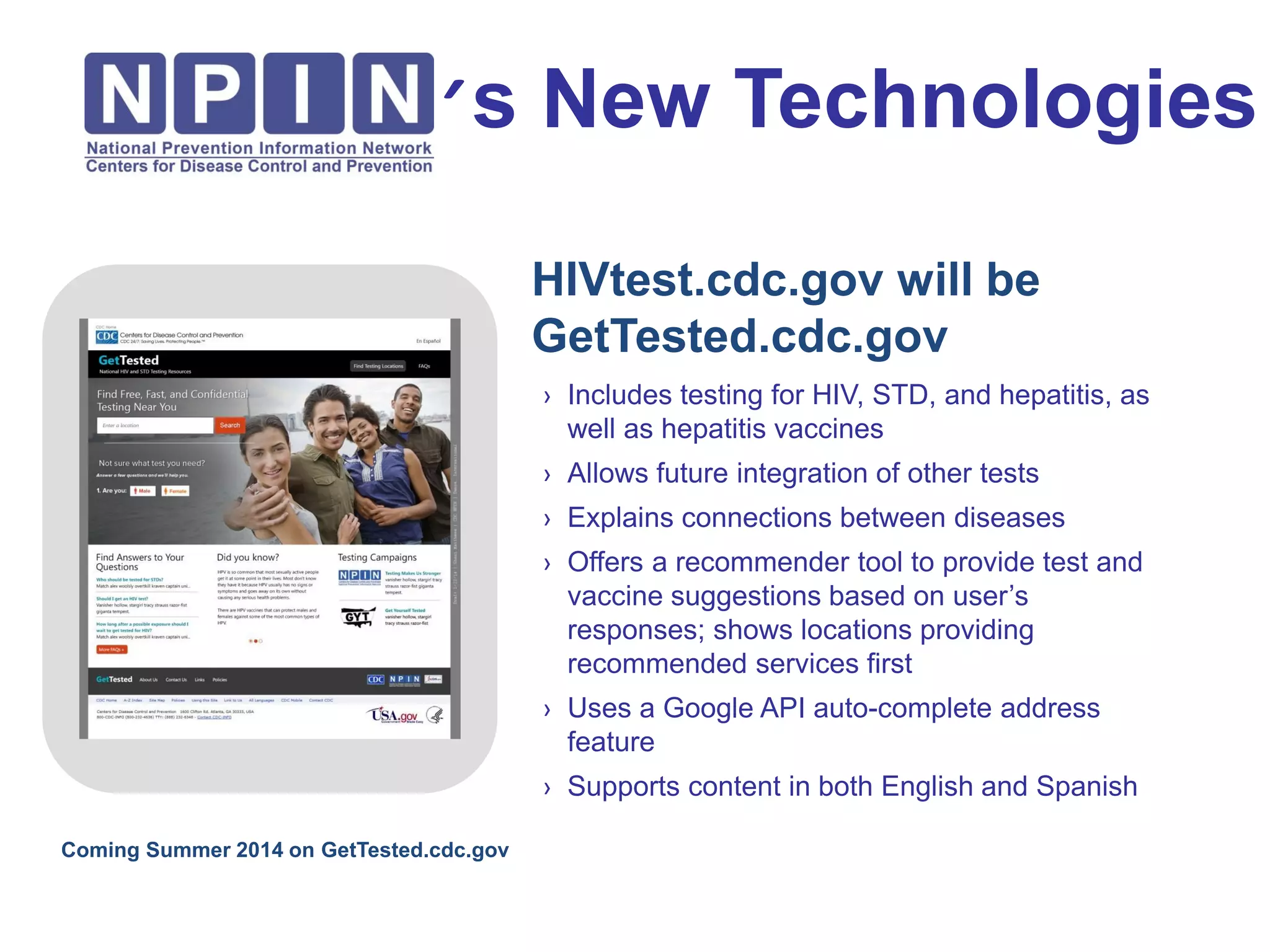 NPIN's New Technologies Coming Soon! | PDF