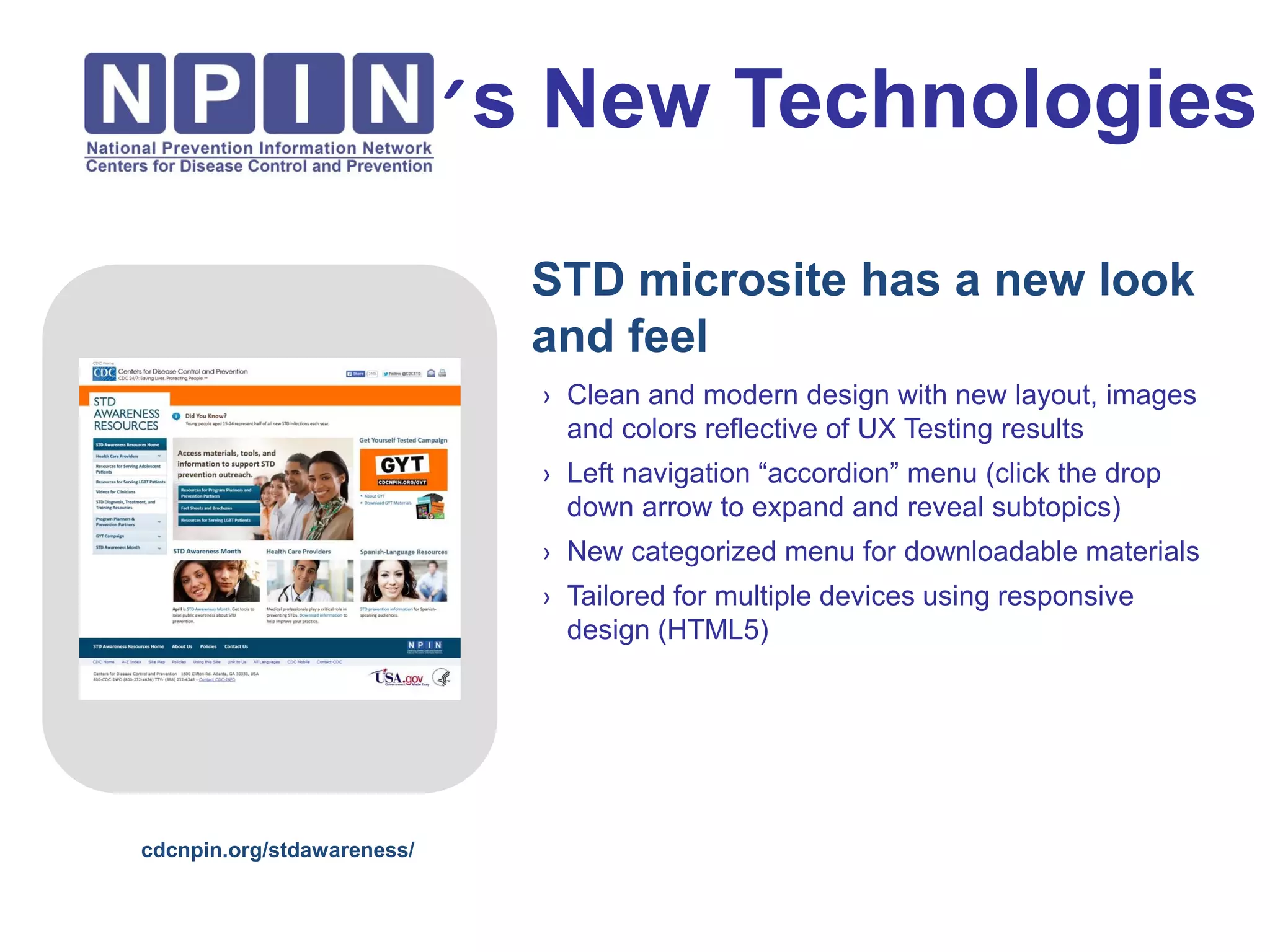 NPIN's New Technologies Coming Soon! | PDF