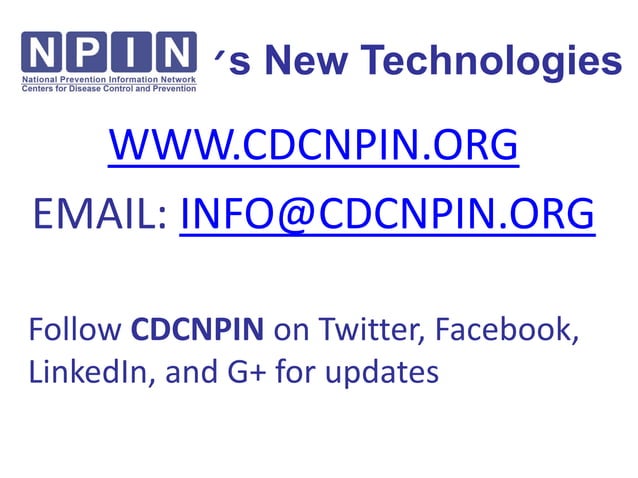 NPIN's New Technologies Coming Soon! | PPT
