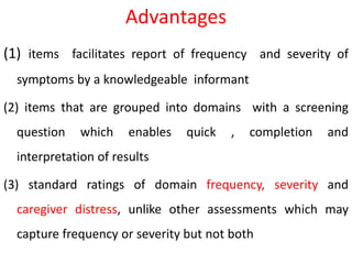 The Neuropsychiatric Inventory Questionnaire presentation | PPTX
