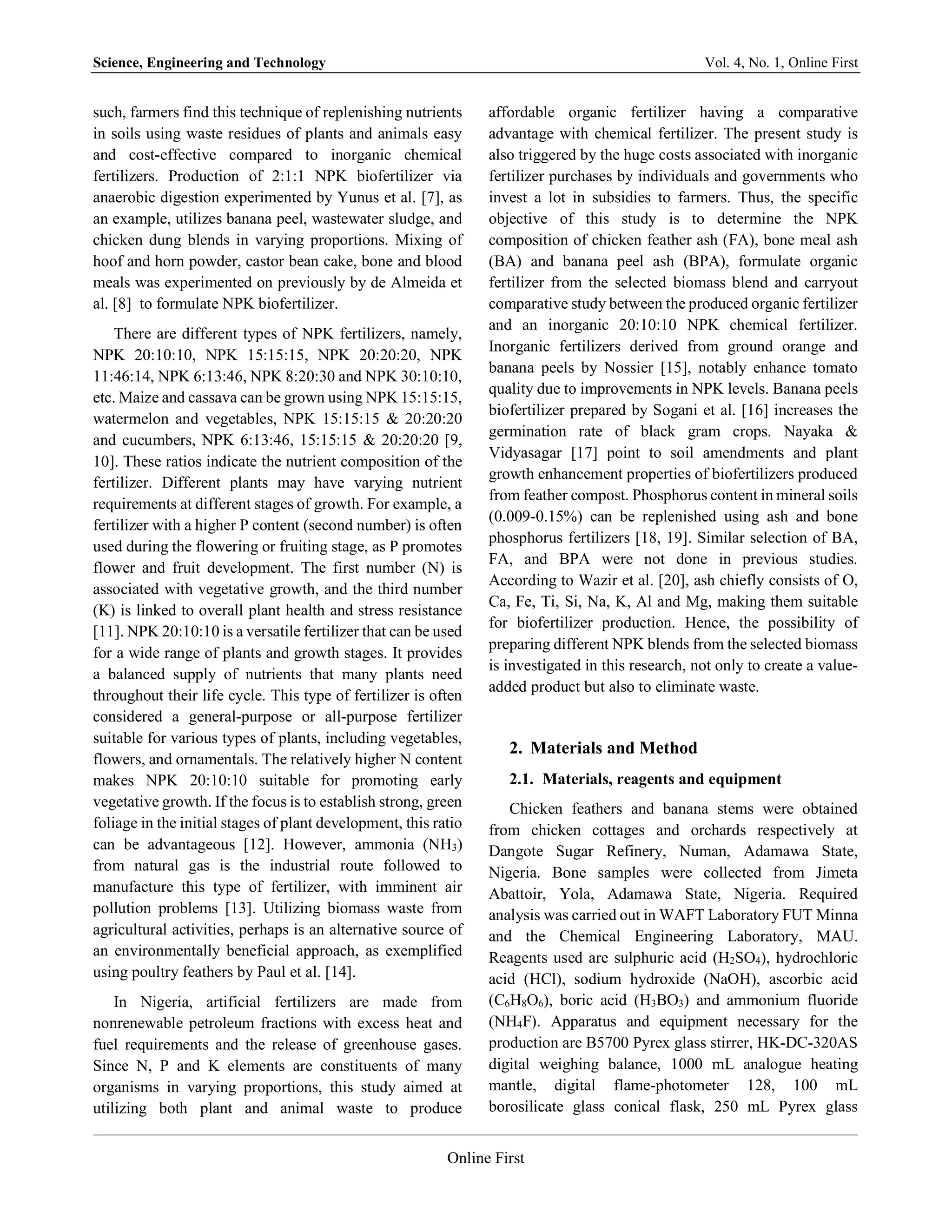 NPK Bio-fertilizer Production from Banana Peel.pdf
