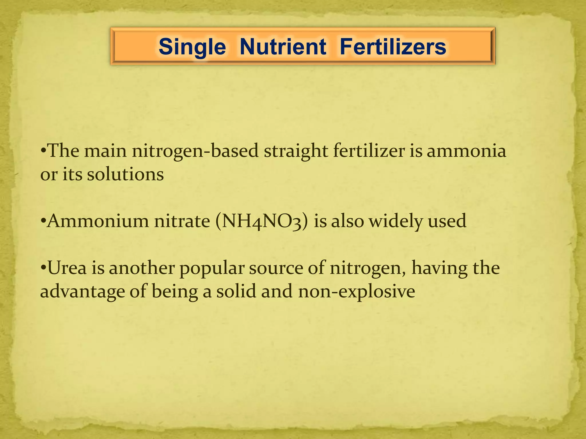NPK fertilizers - Types, Manufacturing methods | PPTX