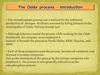 NPK fertilizers - Types, Manufacturing methods | PPTX