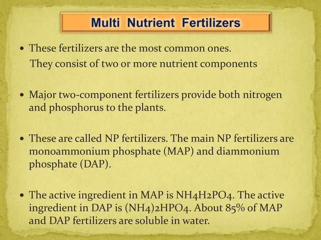 NPK fertilizers - Types, Manufacturing methods | PPTX | Gardening ...