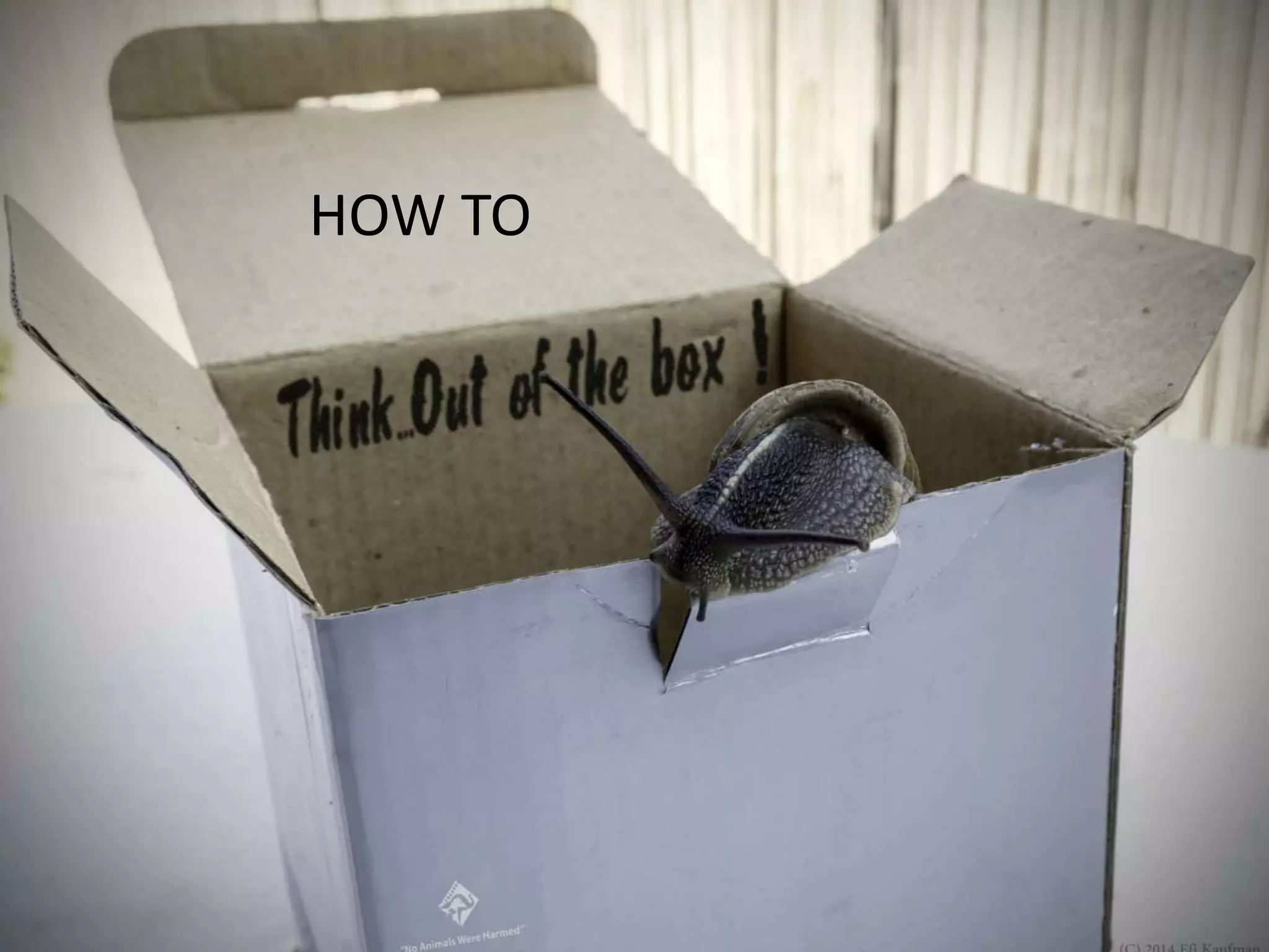 CREATIVE OUT OF BOX THINKING | PPT
