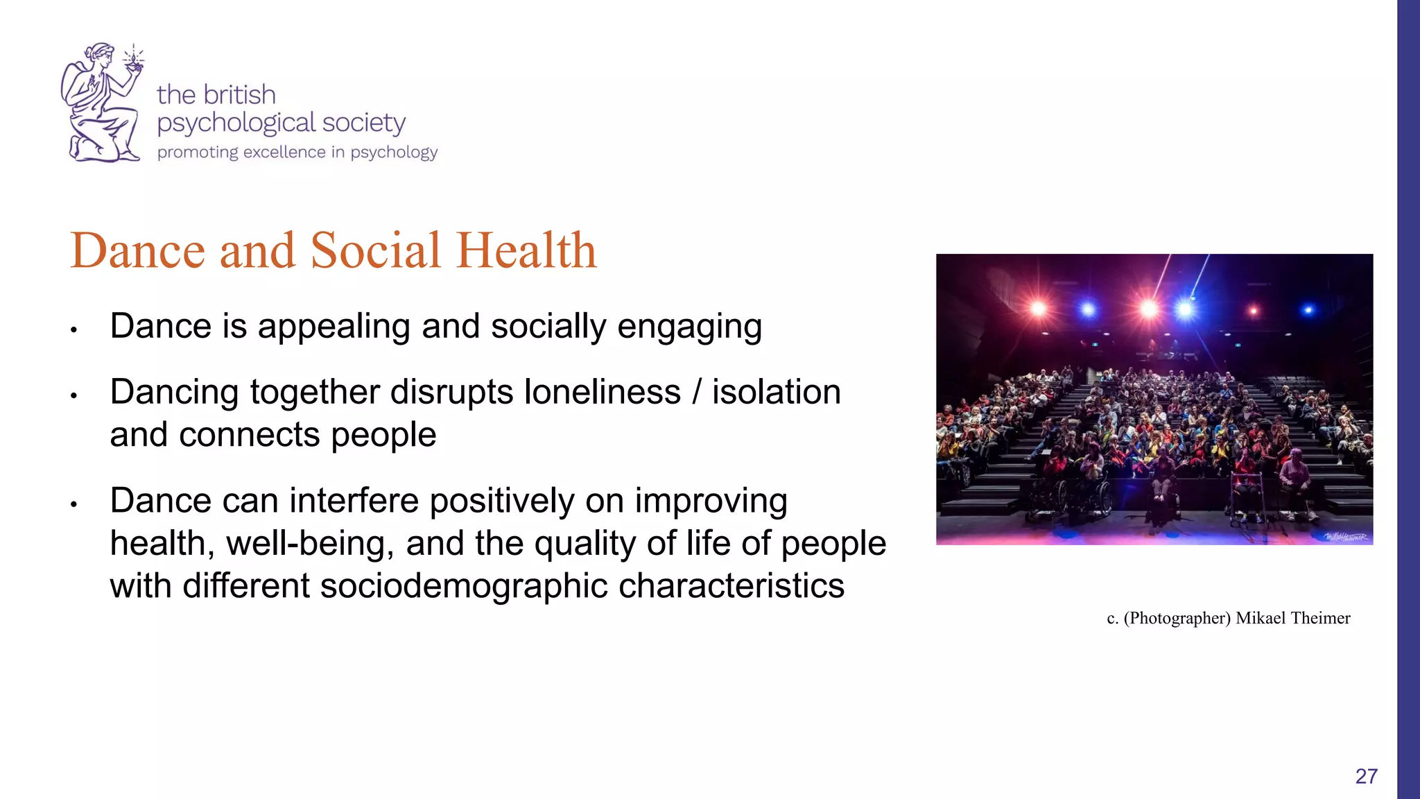 A performance for all: How Dance for Health can nurture our health and ...