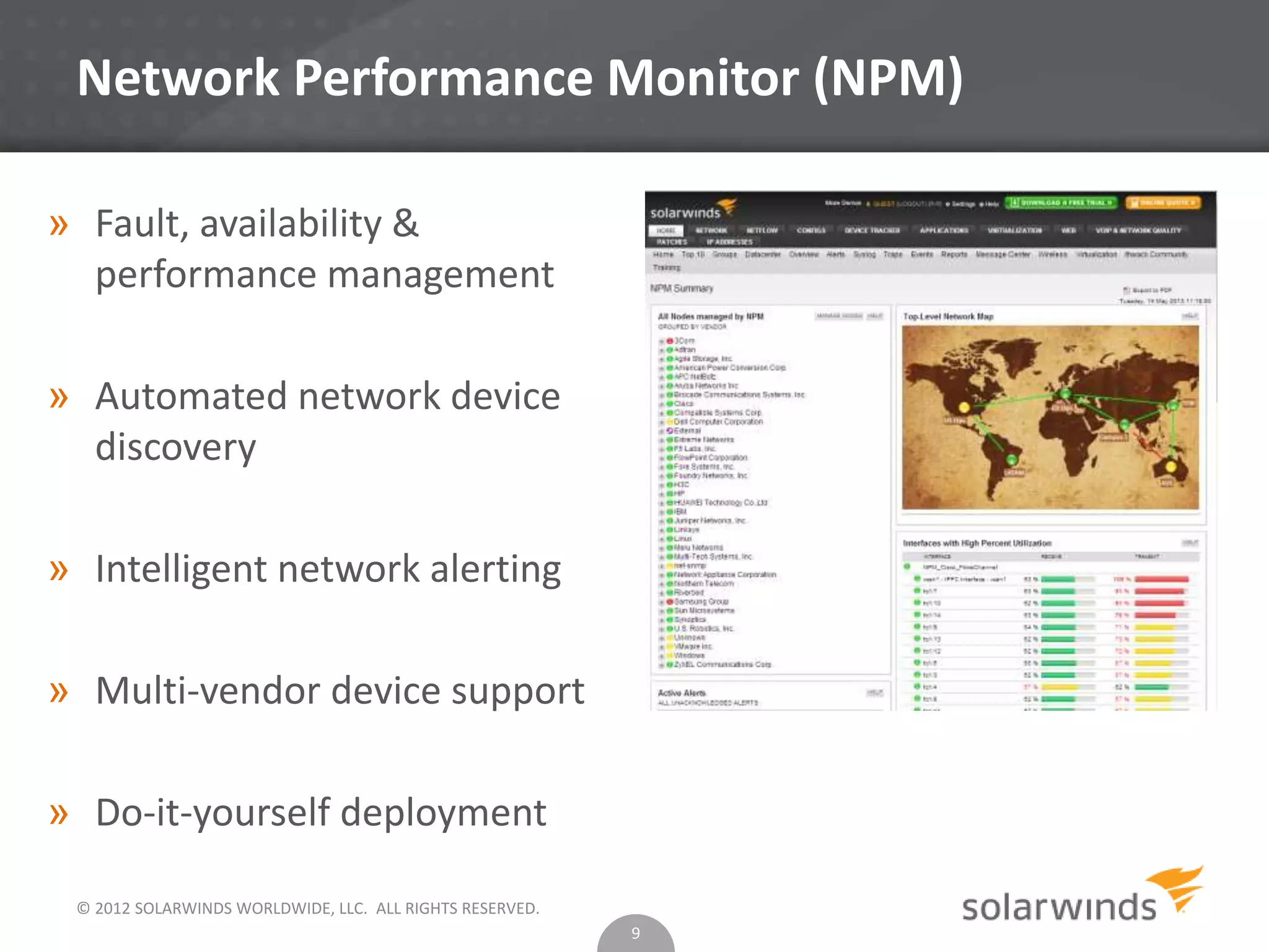 Solarwinds NPM 10.5 webcast | PPTX