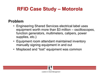 Tracking and Controlling Assets Using Bar Code and RFID | PPT