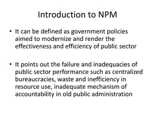 How NPM incorporates good governance? | PPTX