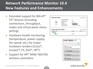 Network Performance Monitor (NPM) 10.4: New Features, Tips and Tricks ...