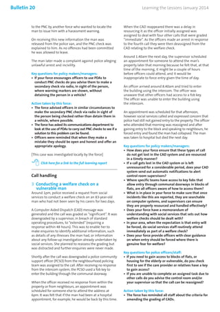 Learning the Lessons bulletin 20 | PDF