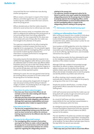 Learning the Lessons bulletin 20 | PDF