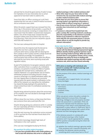 Learning the Lessons bulletin 20 | PDF