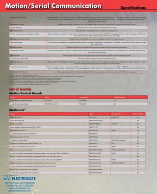 Npm motion control_serial_communication_catalog | PDF