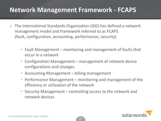Network Management Fundamentals - Back to the Basics | PPTX
