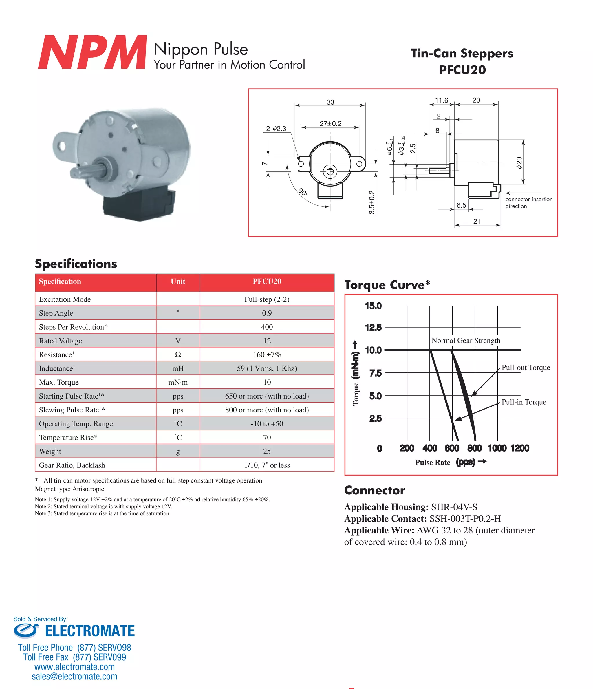 Npm pfcu20 specsheet | PDF