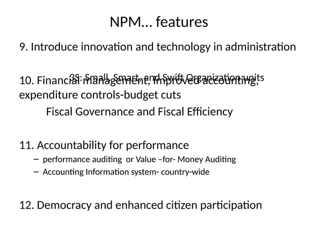 NPM & Reinventing Govt.pptx.......................... | PPT