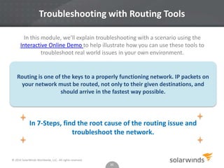 Troubleshoot Network Problems with Routing Rules | PPT