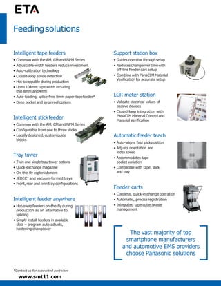 Panasonic pick and place machine Npm tt2 | PDF