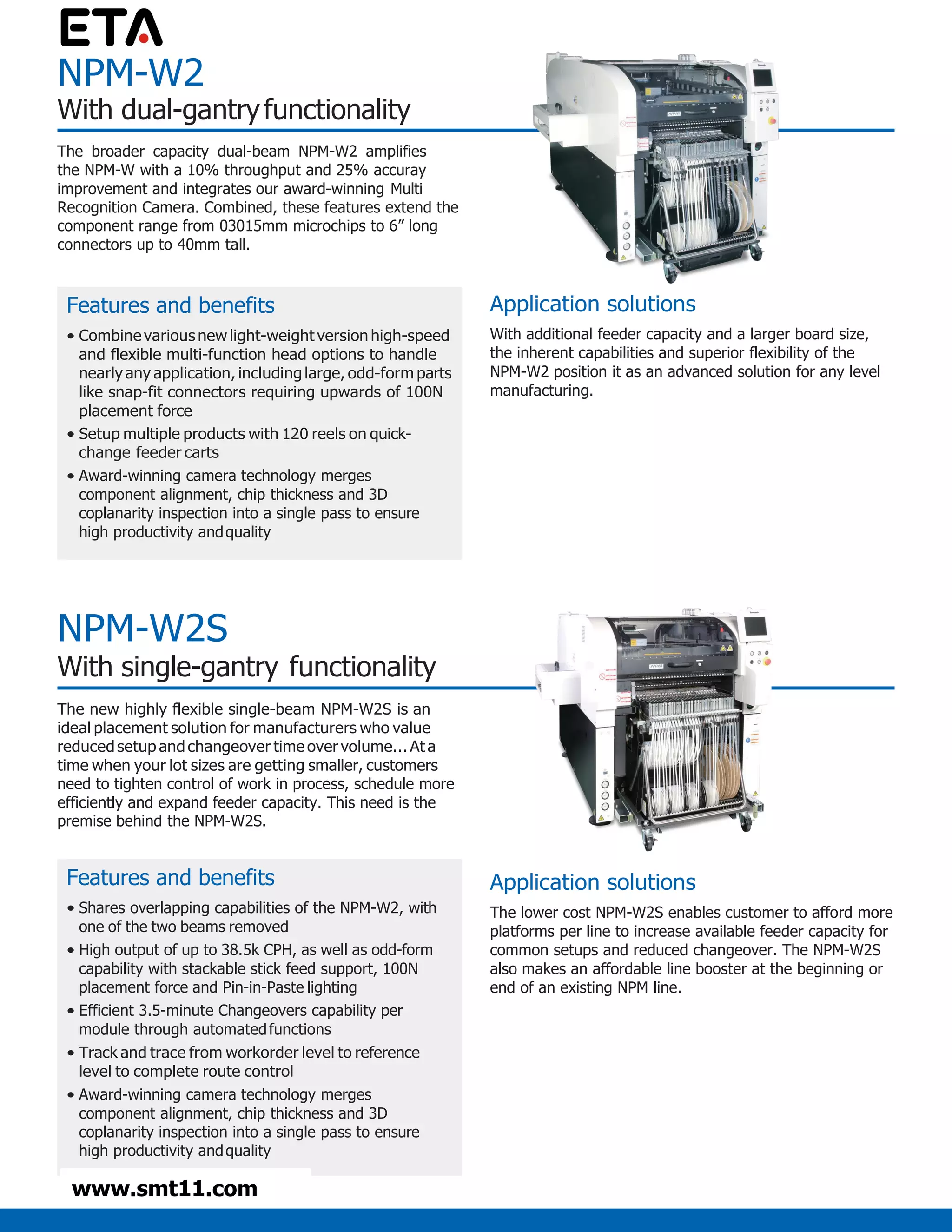 Npm tt2 pick and place machine introduction | PDF