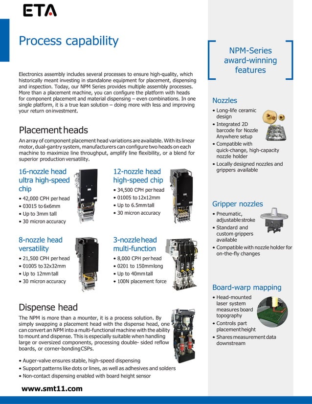 Npm tt2 pick and place machine introduction | PDF