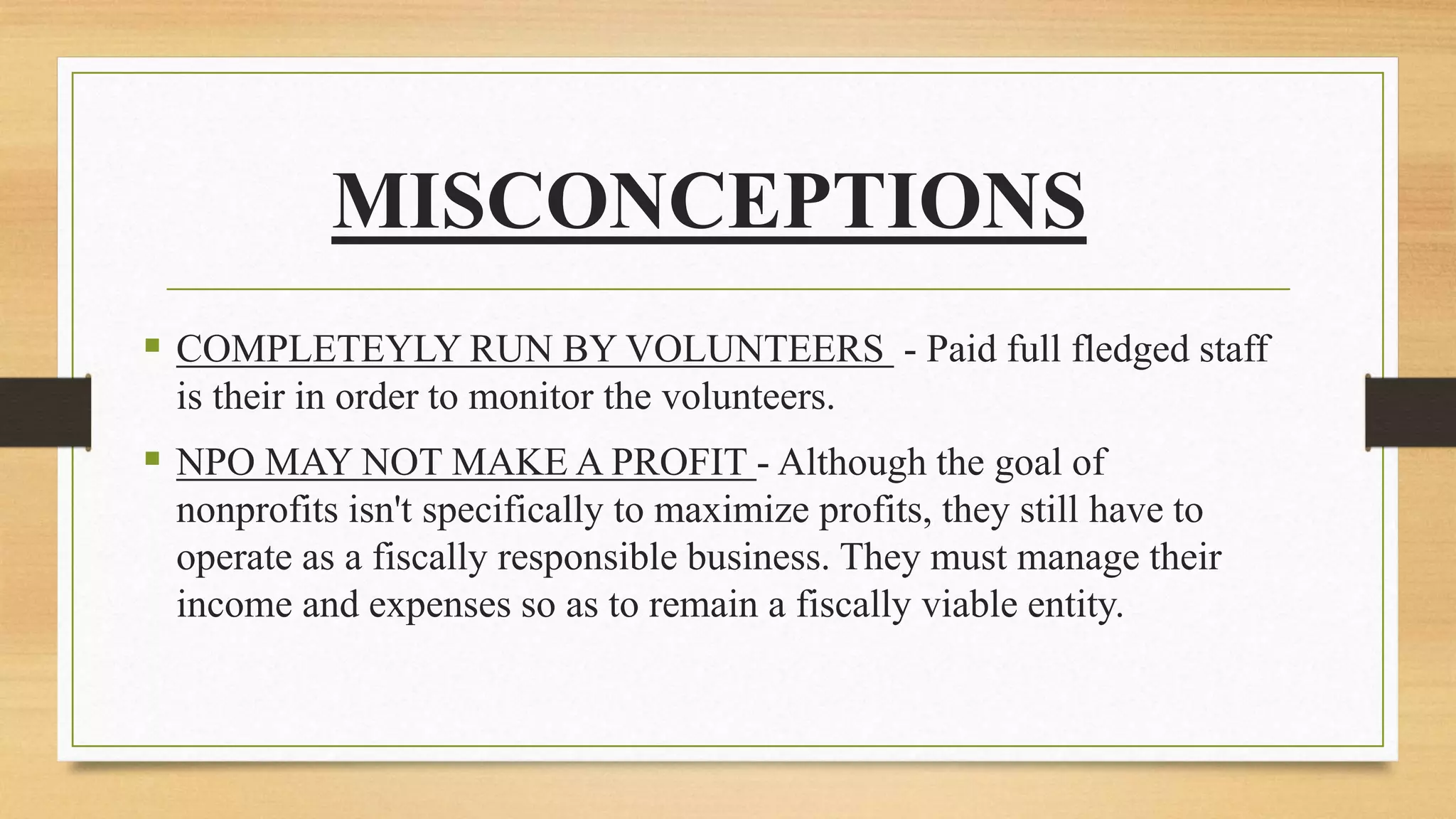 Non Profitable Organisations (NGO'S) | PPTX