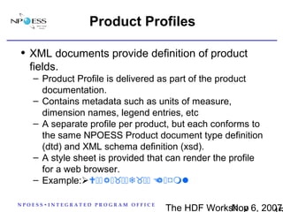 NPP/NPOESS Product Data Format | PPT