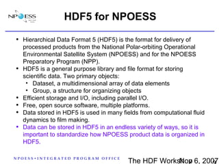 NPP/NPOESS Product Data Format | PPT