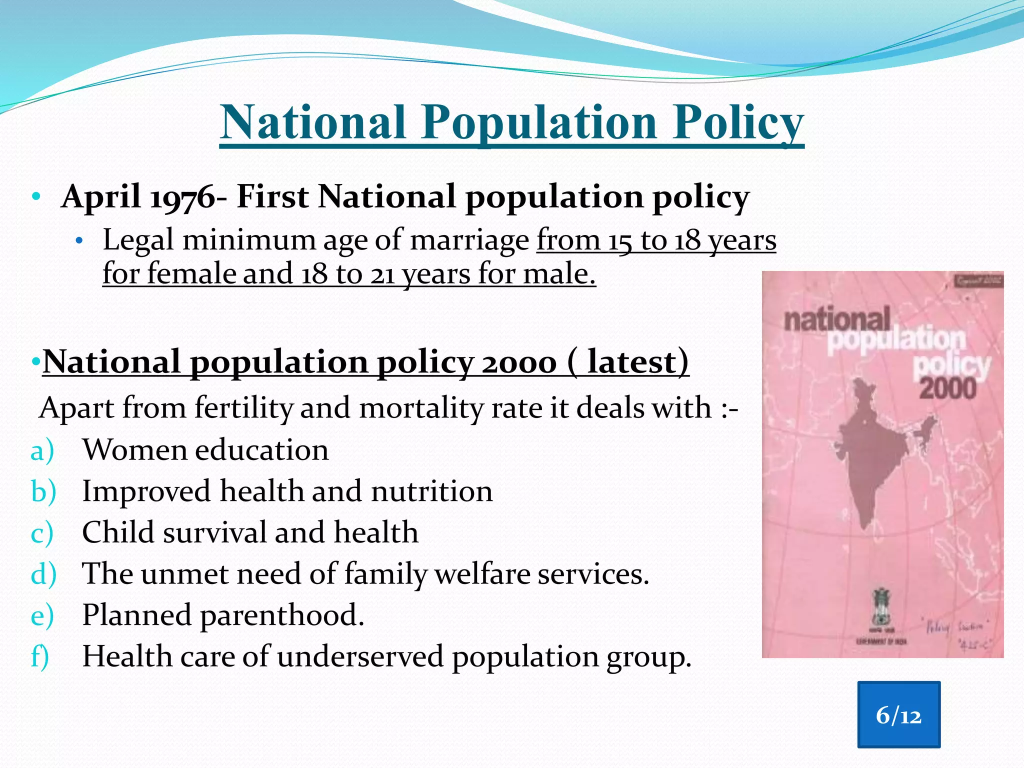 National Population Policy | PPTX