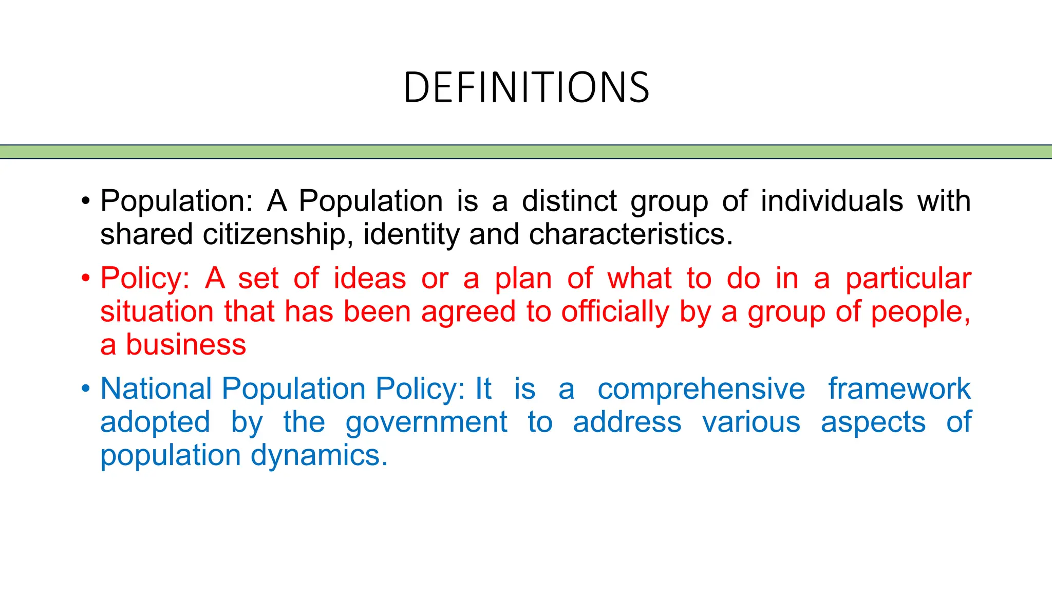 National Population Policy | PPTX
