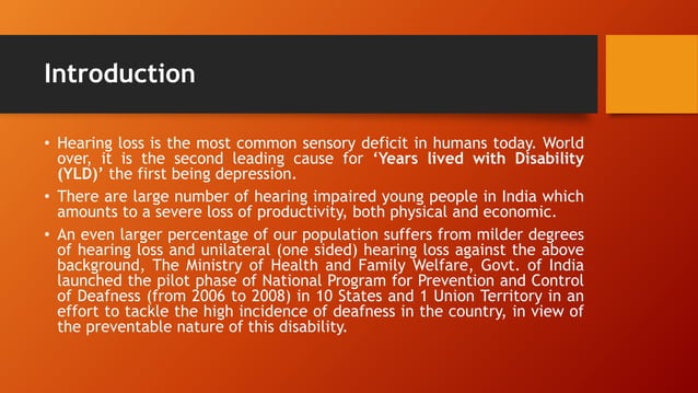 National Programme for Prevention and Control of Deafness (NPPCD) | PPTX
