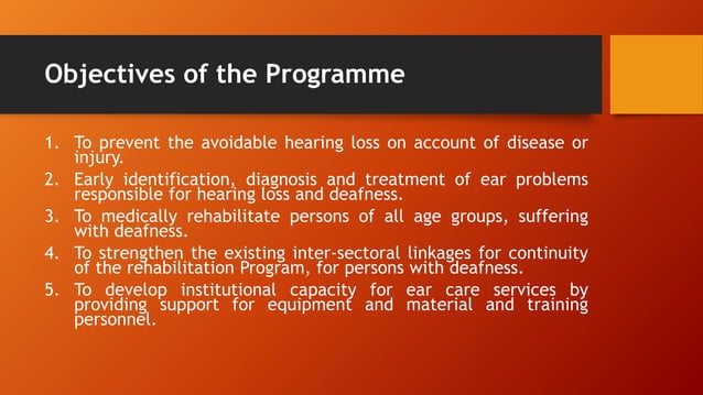 National Programme for Prevention and Control of Deafness (NPPCD) | PPTX