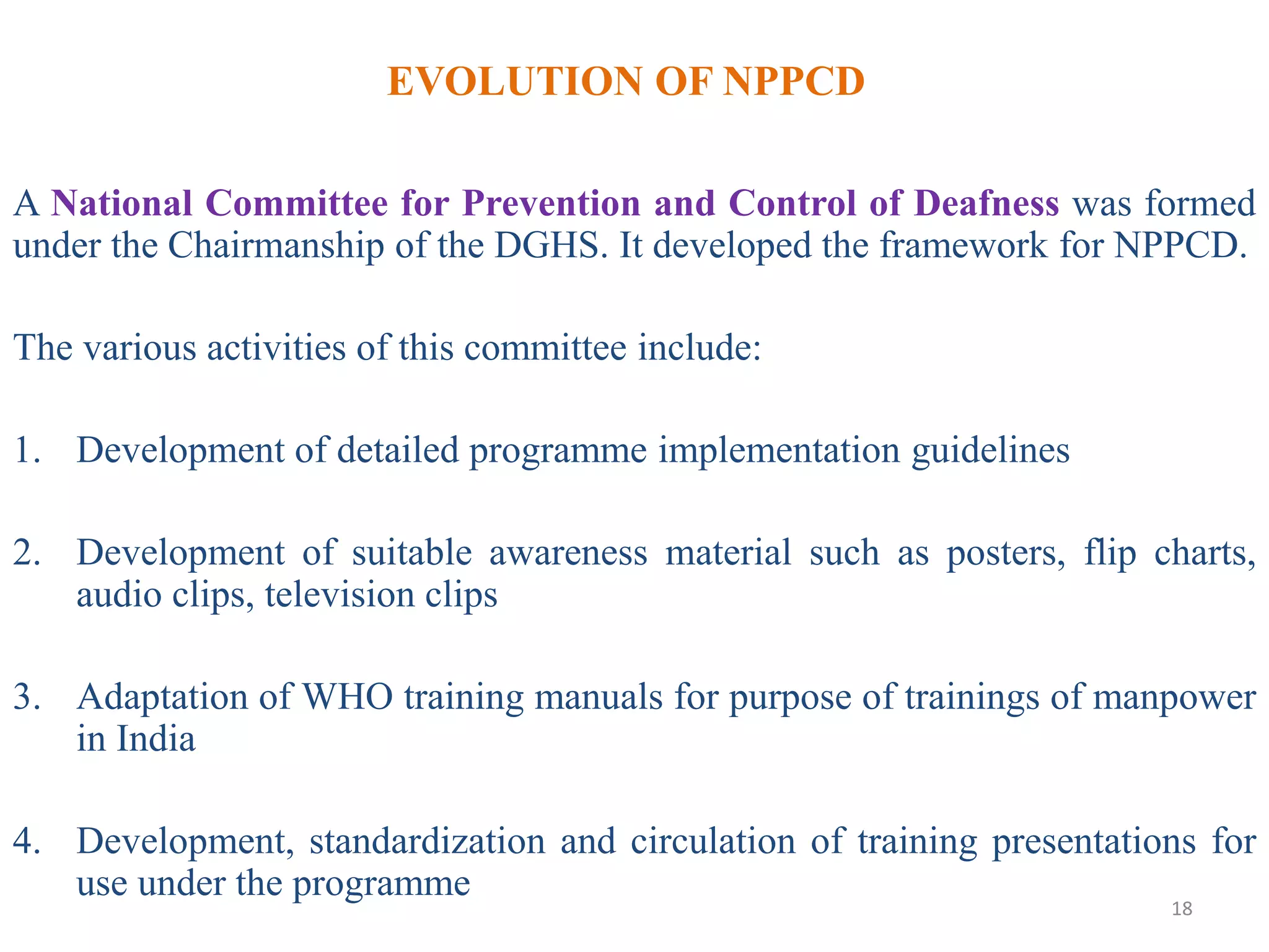 national prog on prevention and control of deafness | PPTX