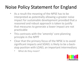 Nppf and noise for linked in | PPT | Medical Health